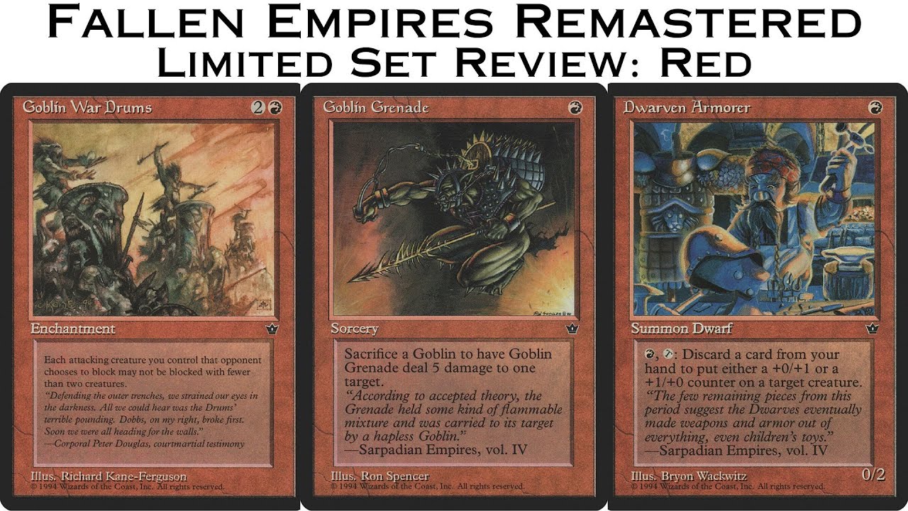 Fallen Empires Remastered Limited Set Review: Red - YouTube