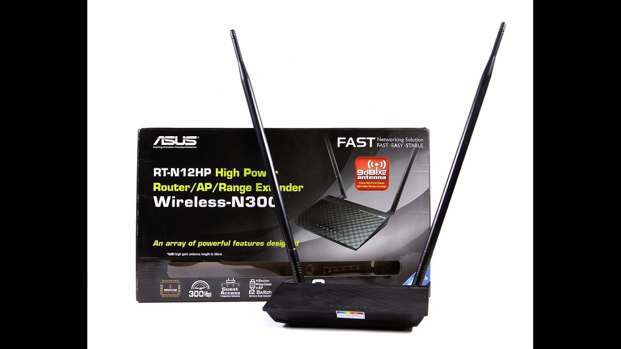 Asus Wireless-N300 - Asus Wi-Fi N300 RT-N12HP - YouTube