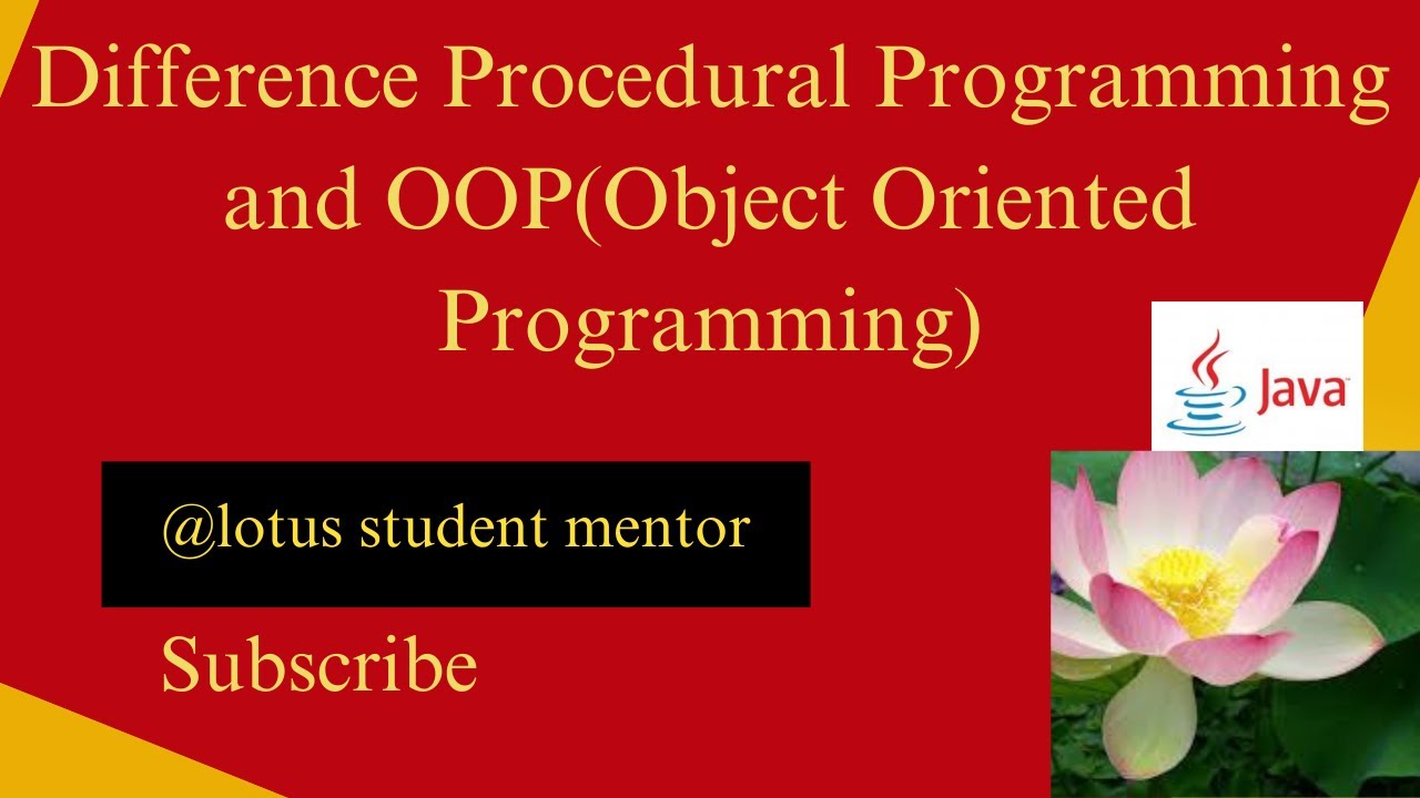 Difference Procedural Programming And Oopobject Oriented Programming Youtube 0626
