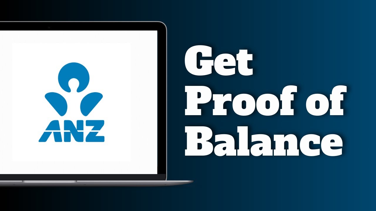 How To Get Proof of Balance on ANZ App - YouTube