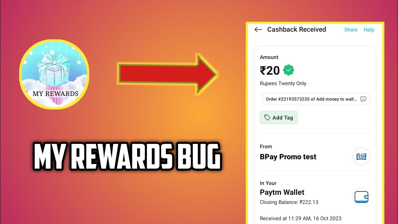 My Rewards Bug Loot || New Earning Application Today 2023 || Paytm Loot ...
