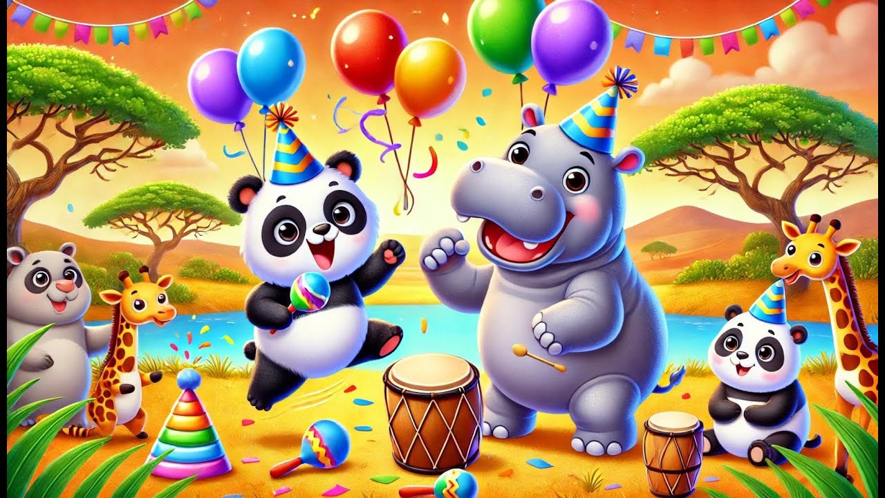 🎶 My Amazing Hippo and His Panda Friend | Fun Kids Song | Nursery ...