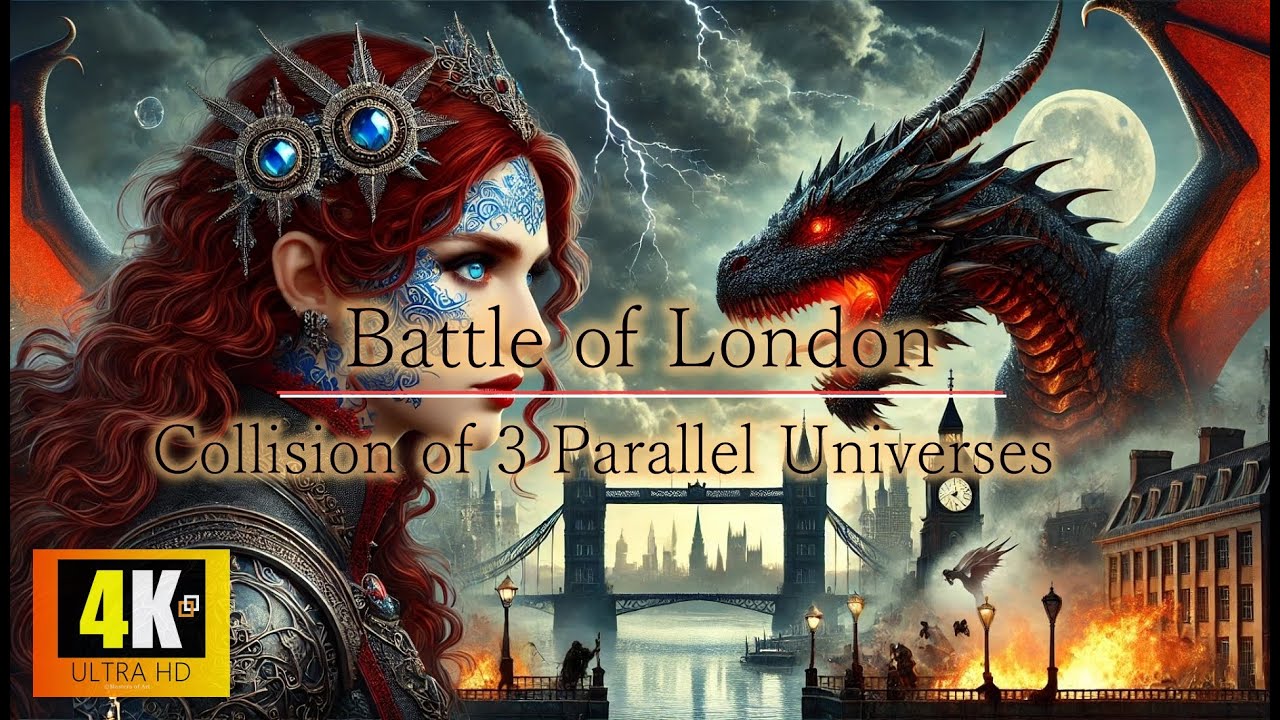 4K QUEEN of DRAGONS • The Battle of London • Collision of 3 Parallel ...