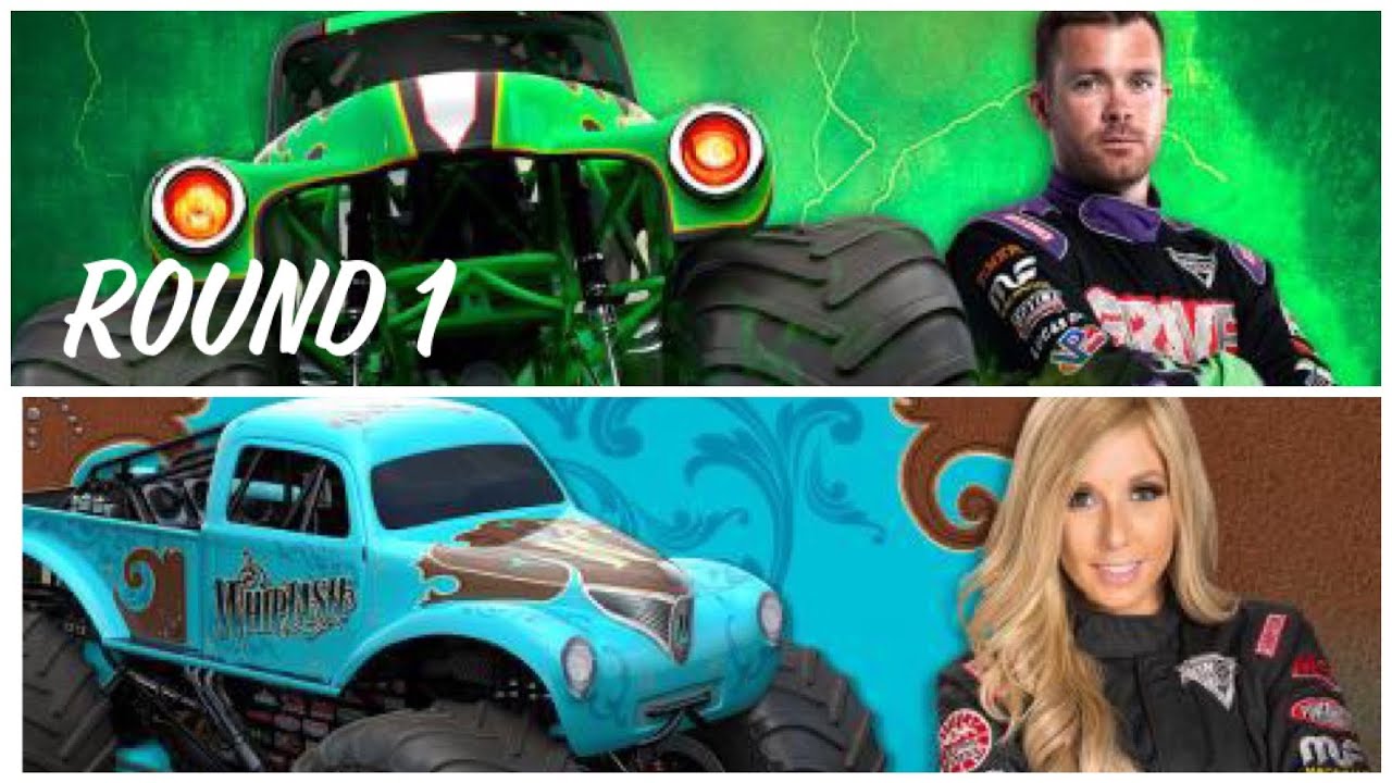 Monster Jam World Finals 20—Morgan Kane VS. Brianna Mahon - YouTube