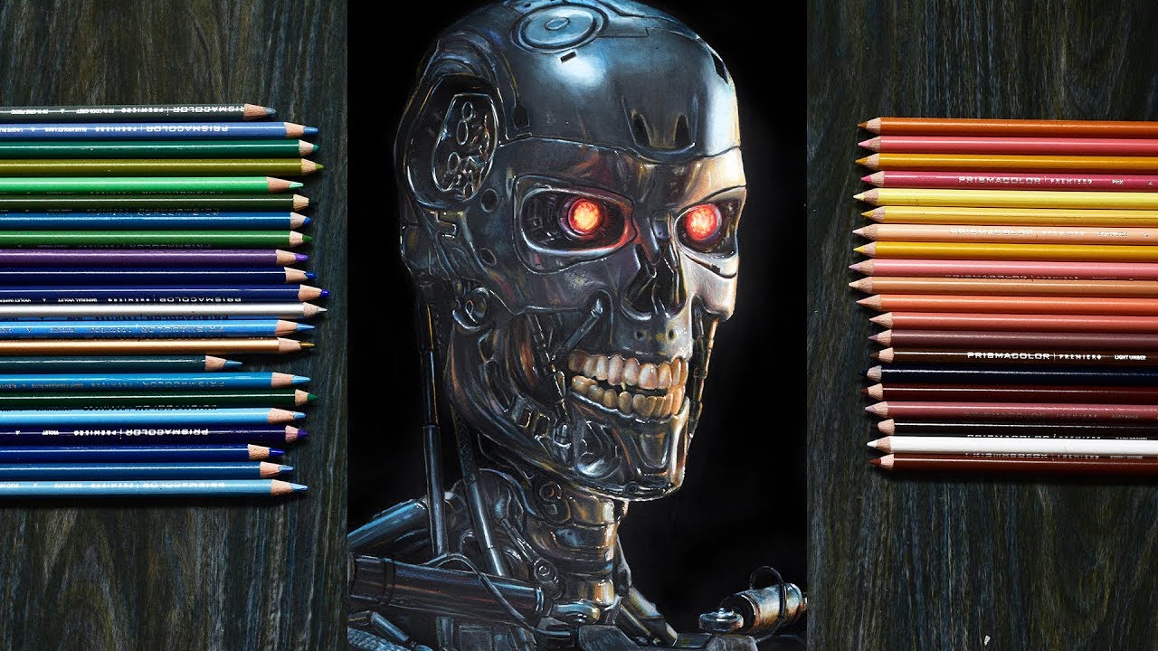 Terminator Robot Drawing