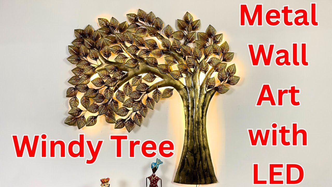 Windy Tree Metal Wall Decor With LED Lights @antaryuga - YouTube