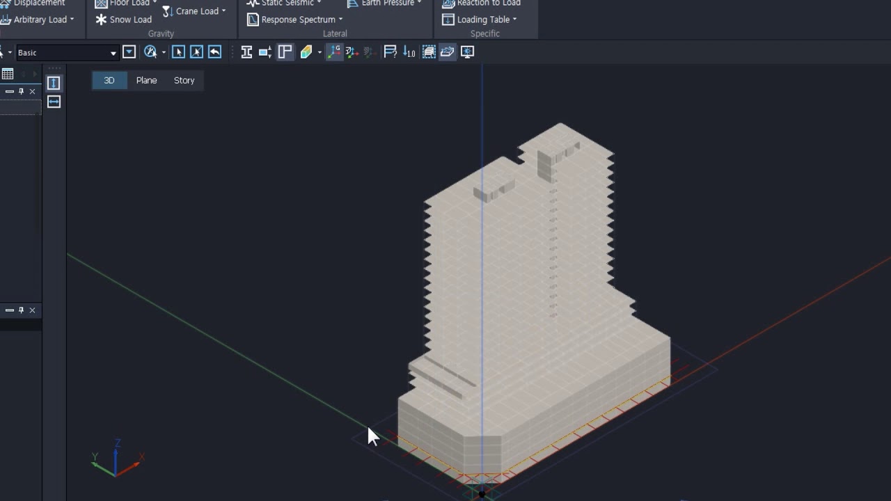 [midas nGen Tutorial] High Rise Reinforced Concrete Building_Load & B.C 05. Response Spectrum ...
