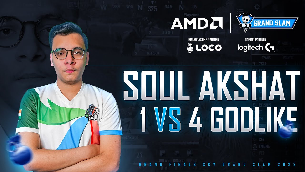 SOUL Akshat with an incredible 1v4 against Godlike | AMD SKYESPORTS GRANDSLAM | BGMI | Spotlight ...