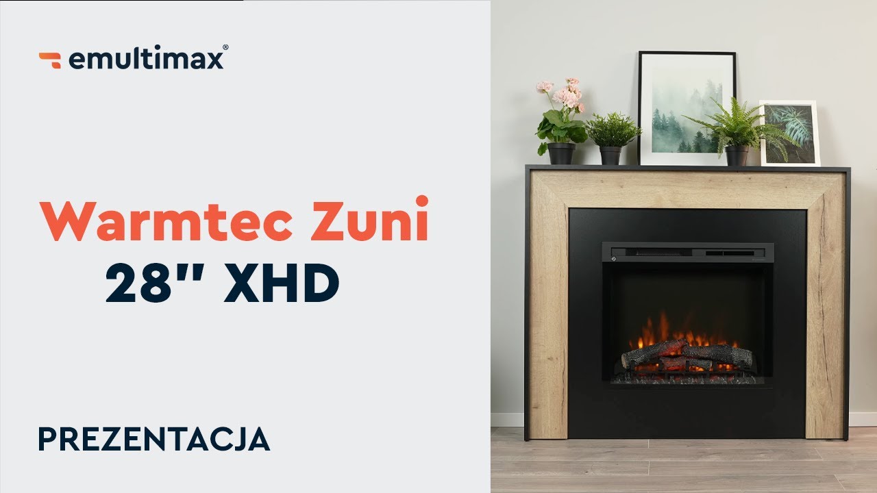 Kominek elektryczny Warmtec Zuni z wkładem Dimplex XHD 28" - YouTube