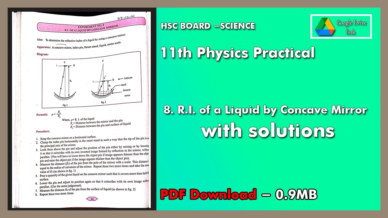 11th Physics Experiment No.8 Answers [Science] - YouTube