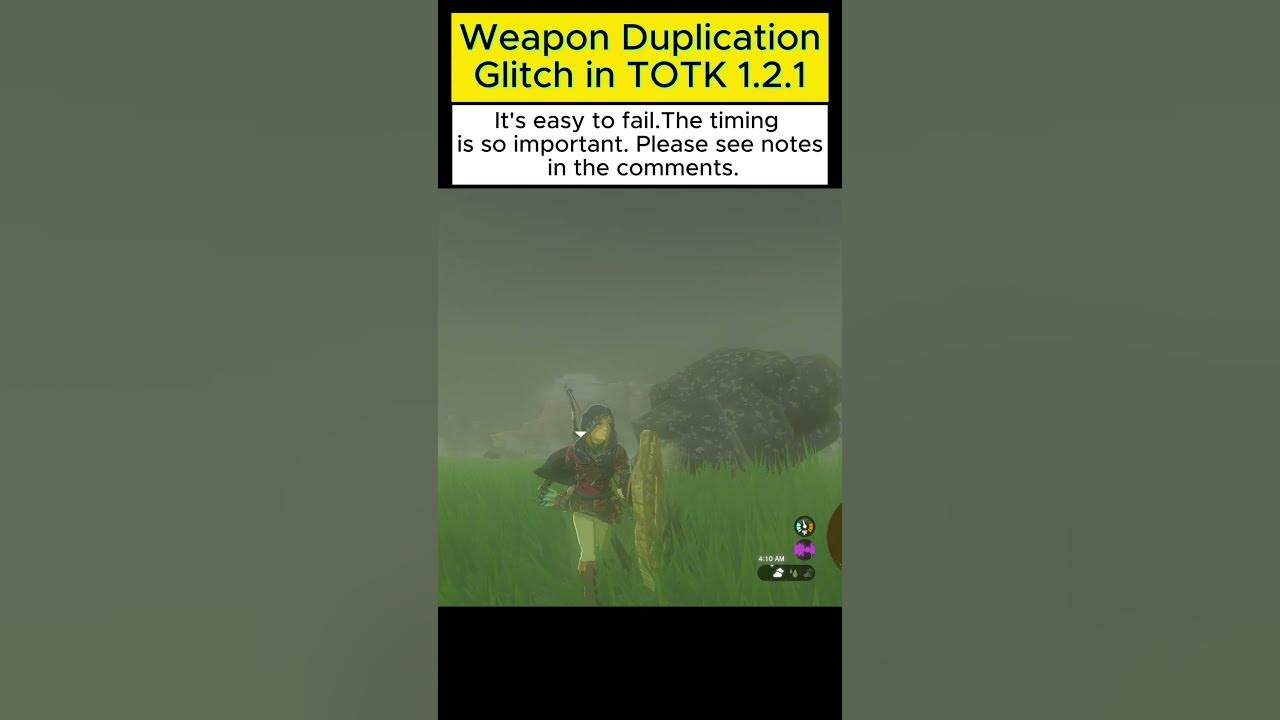 Weapon Duplication Glitch in TOTK 1.2.1 #totk #glitch #dupe - YouTube