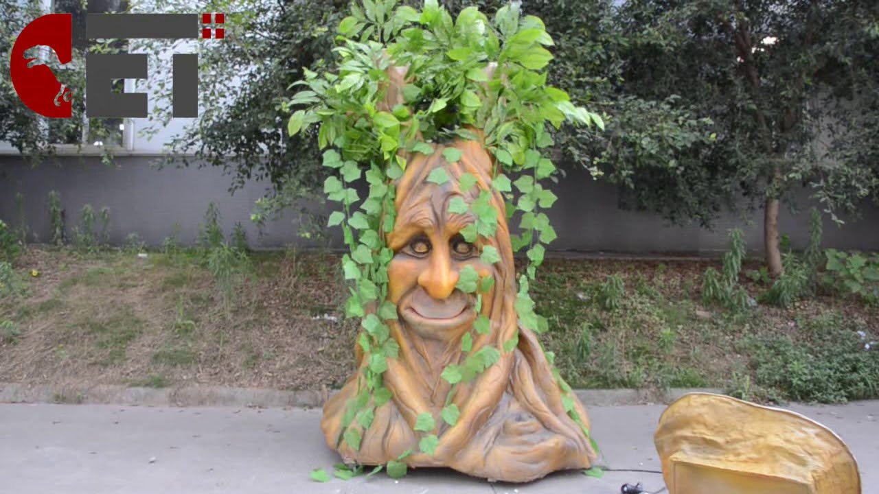 Cetnology new animatronic talking tree for decoration! - YouTube