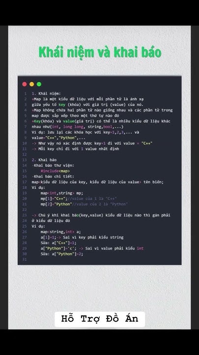 Map trong C++ #hotrodoan #làmthuêđồán #website #antoànthôngtin #báocáo ...
