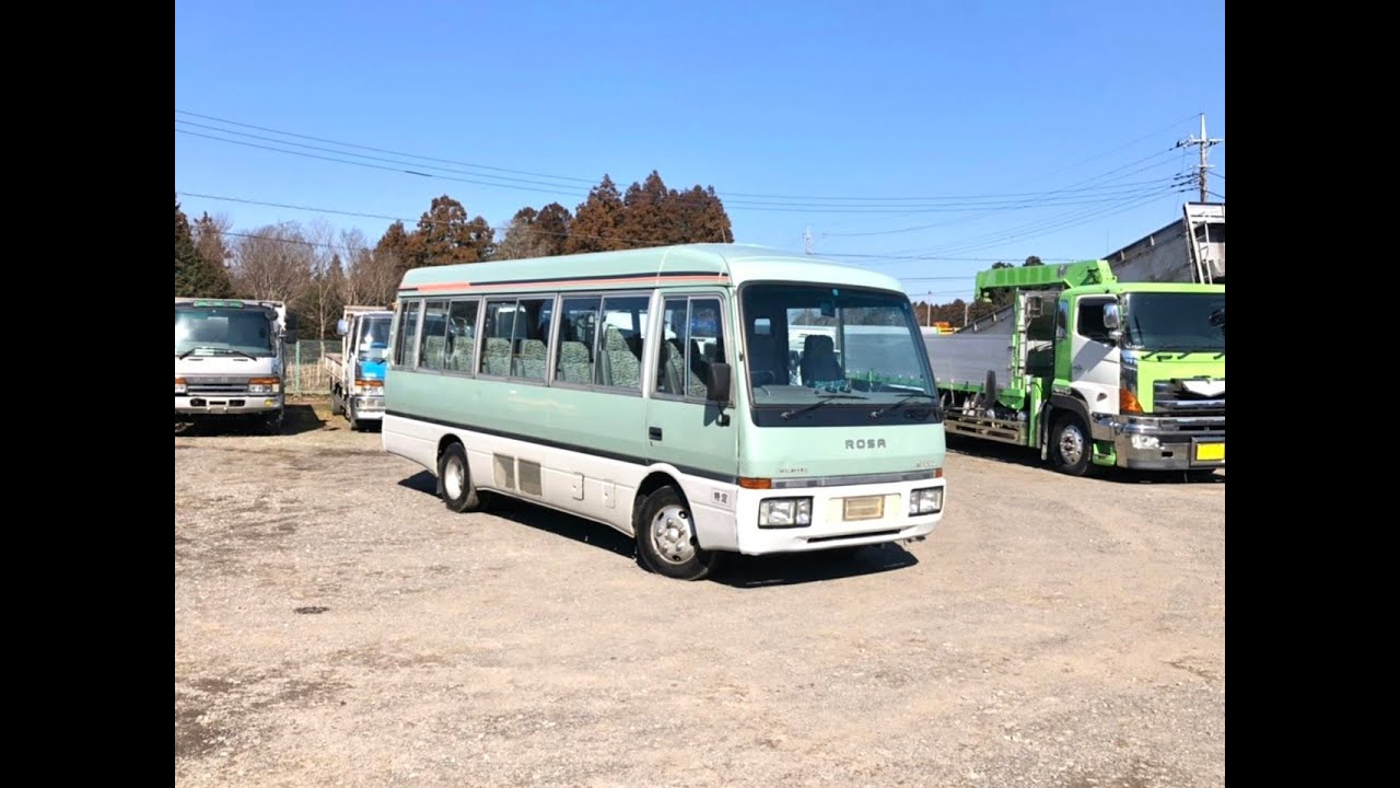 1991 Model, Mitsubishi Rosa Bus, 4D34 Engine !! - YouTube