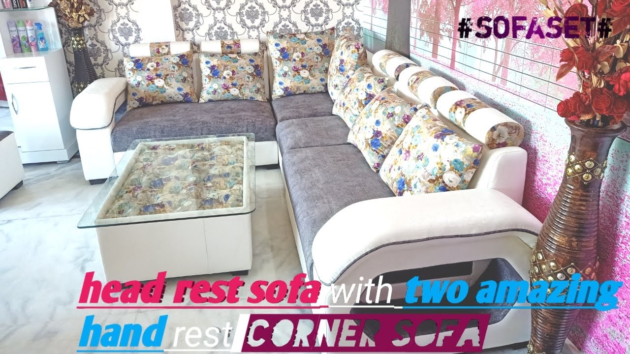 #Sofaset# Head rest sofa with👍 two amazing hand rest corner sofa ☝️ ...