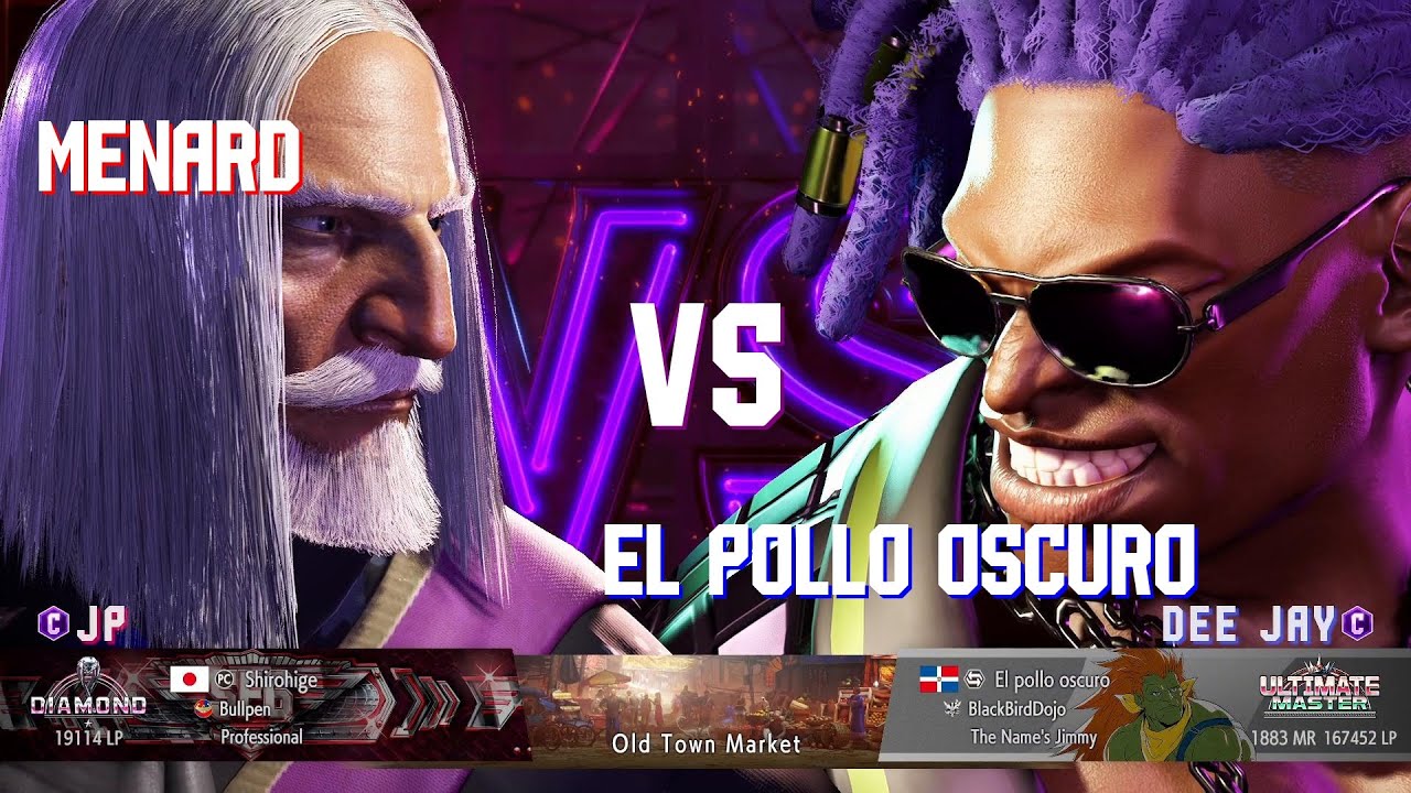 SF6 MENARD (JP Classic) Vs El pollo oscuro (Dee Jay Classic) - YouTube
