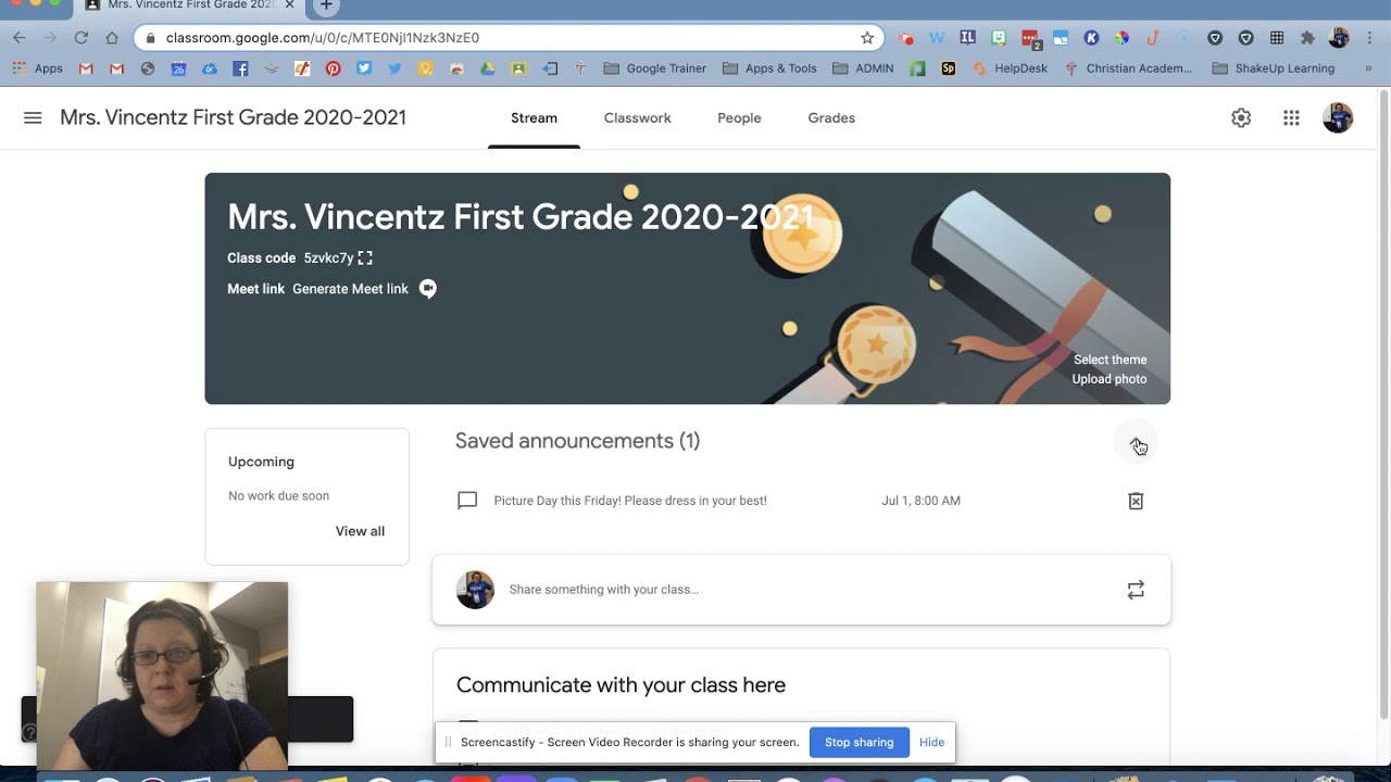 Google Classroom Part 7- Using the Stream to Post Announcements - YouTube