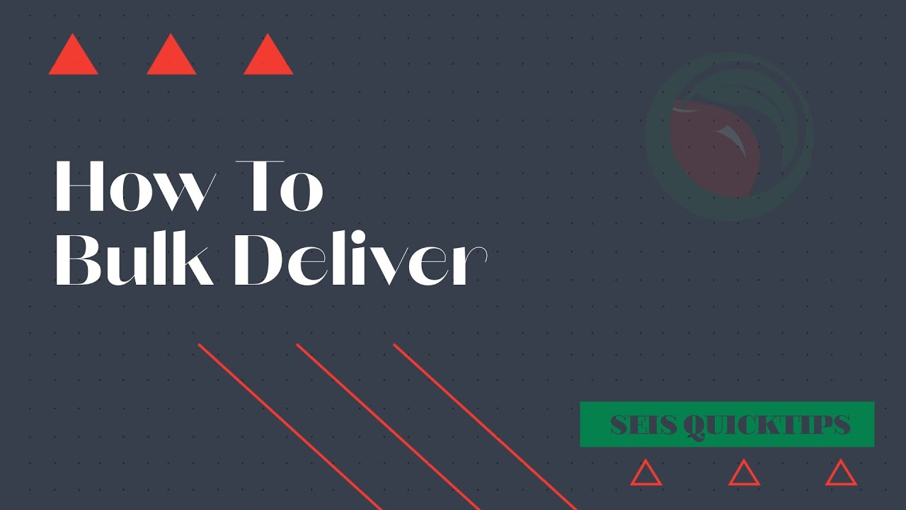 How To Bulk Deliver - YouTube