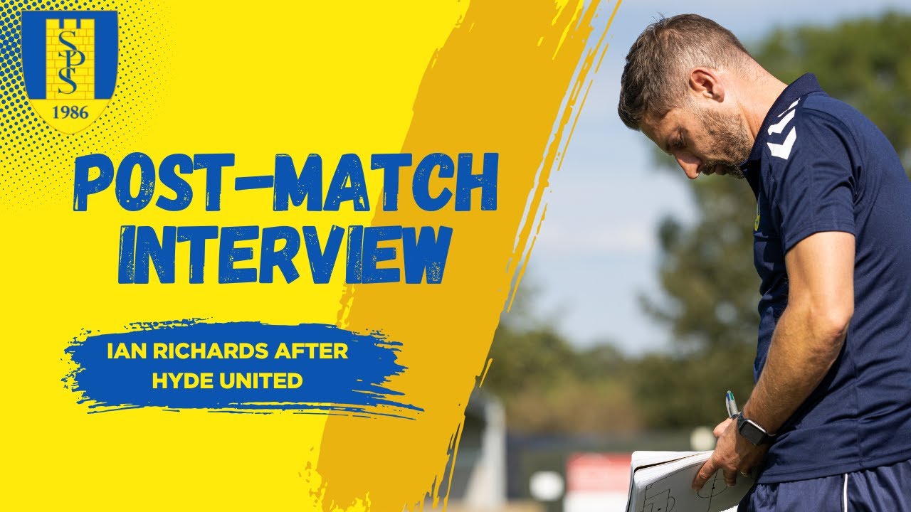Ian Richards talks after the 2-2 draw with Hyde United - YouTube