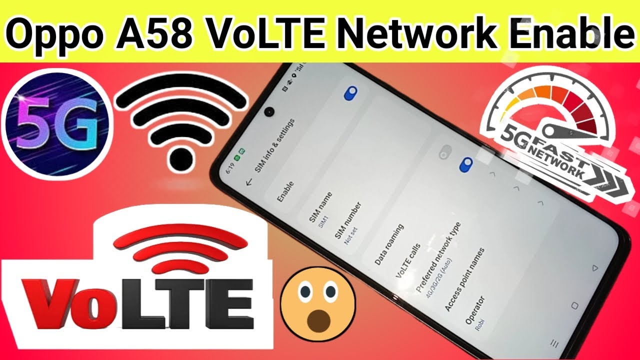 Oppo A58 5G VoLTE Network Enable - YouTube