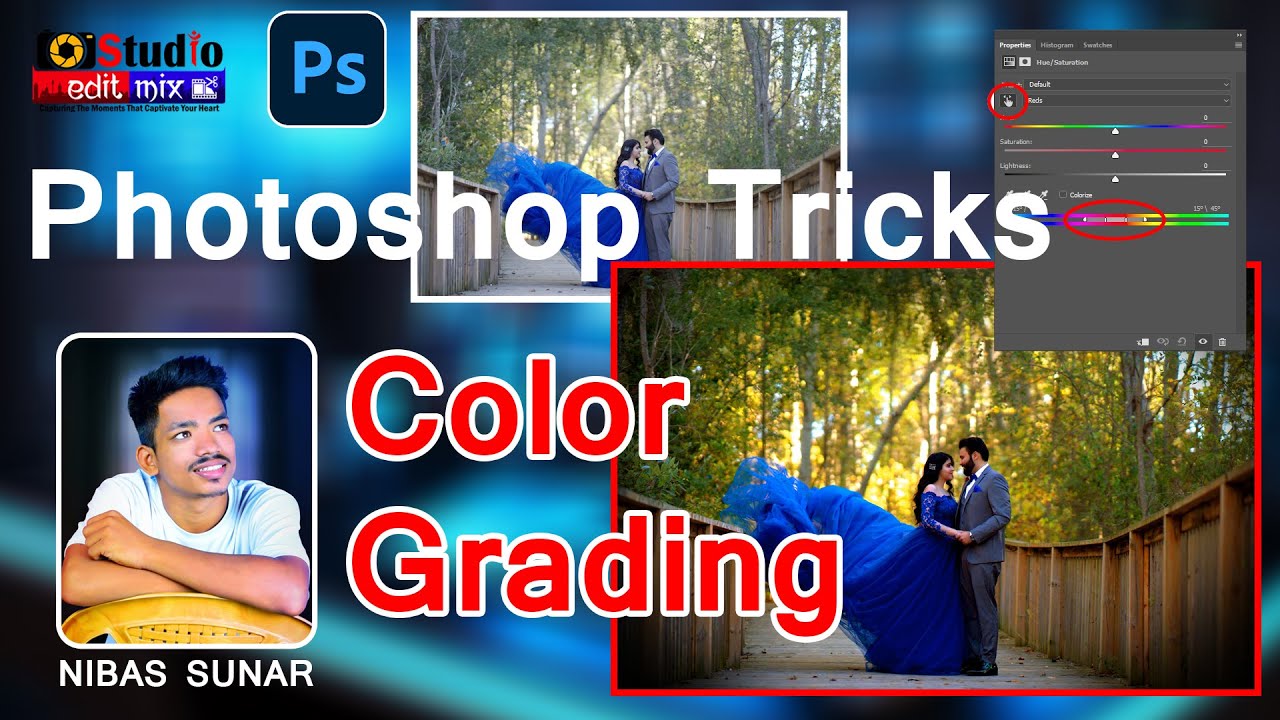 Photoshop Color Grading 2024 Trick | Studio Edit Mix | Nibas Sunar | Photo Editing - YouTube