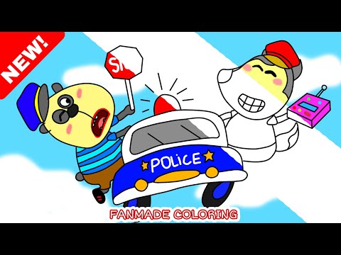 Wolfoo Plays Police Car | Wolfoo Fanmade Coloring Story - YouTube