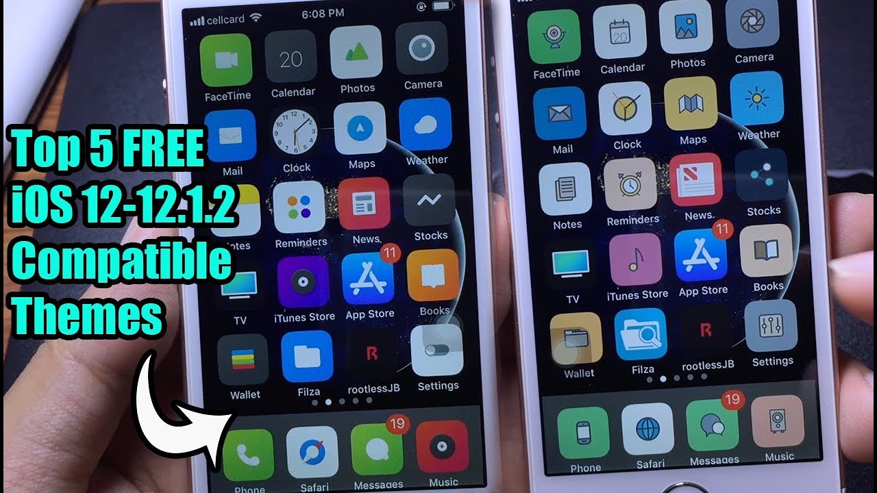 Top 5 Free Cydia Themes For iOS 12-12.1.2 (RootlessJB Compatible Themes ...