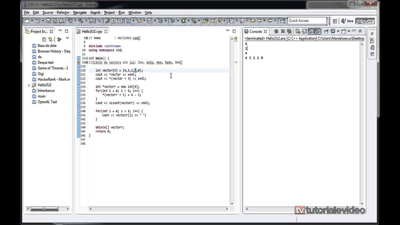 Introducerea in c++ tutorial video nr 11 despre pointeri partea a 2-a - YouTube
