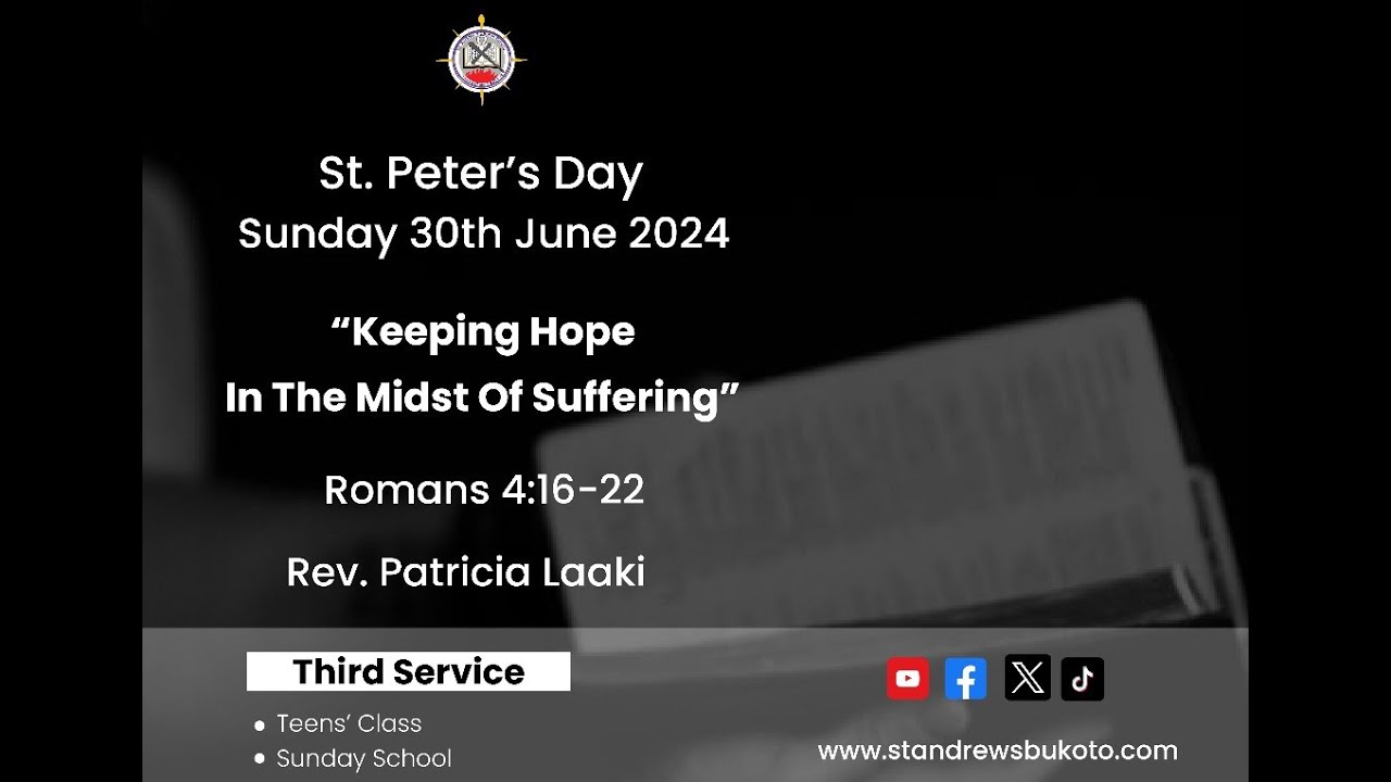 #Sunday_30th_June_2024 || #11:30am_English_Service || St. Andrew's ...