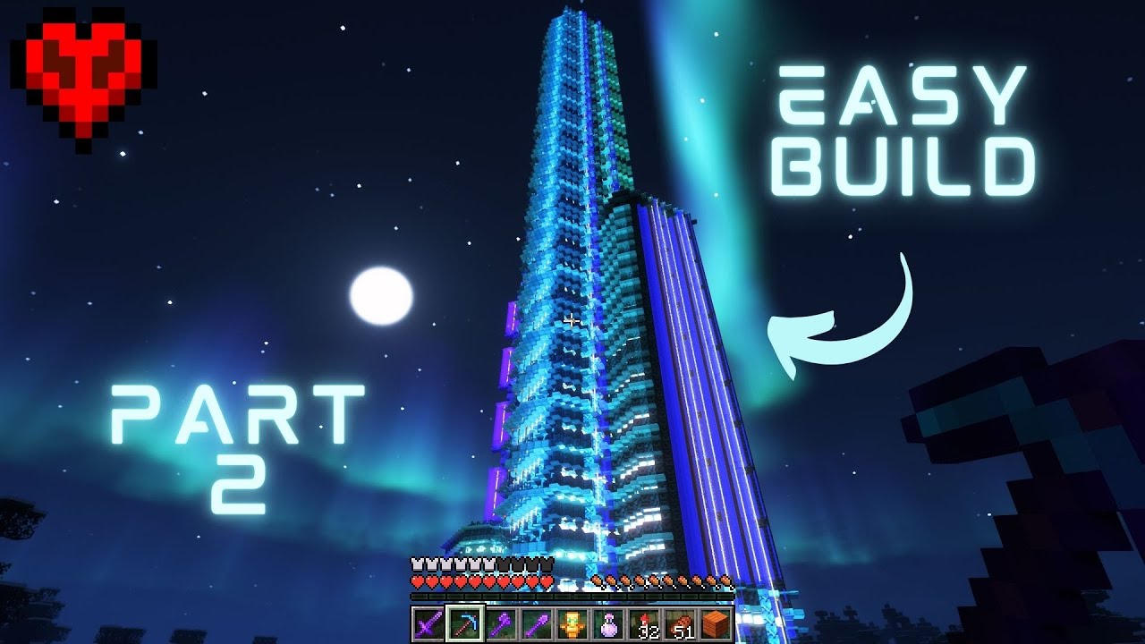 I Built This HUGE Skyscraper in Minecraft (Tutorial 2/2) - YouTube