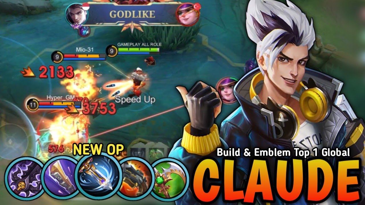 Claude Perfect Build and New Emblem Insane Damage 100% DEADLY COMBO ...