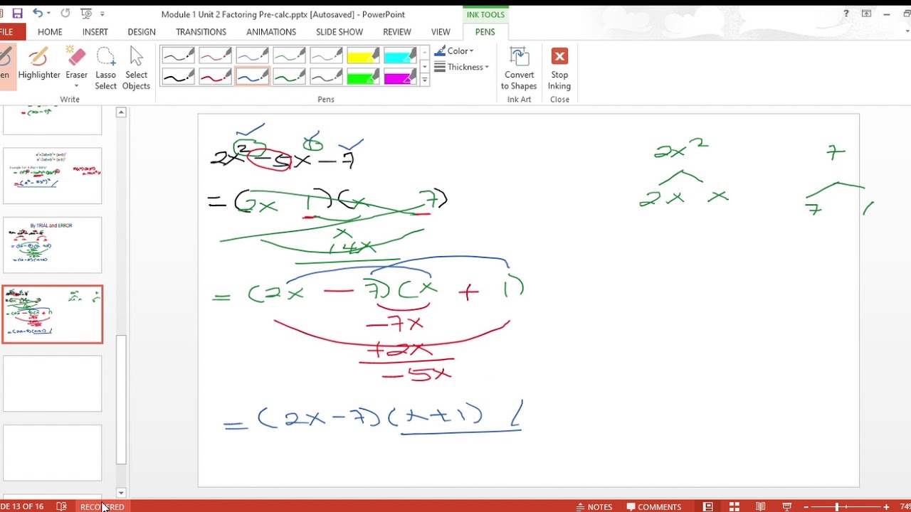 lecture #4: Factoring by TRIAL & ERROR Method - YouTube