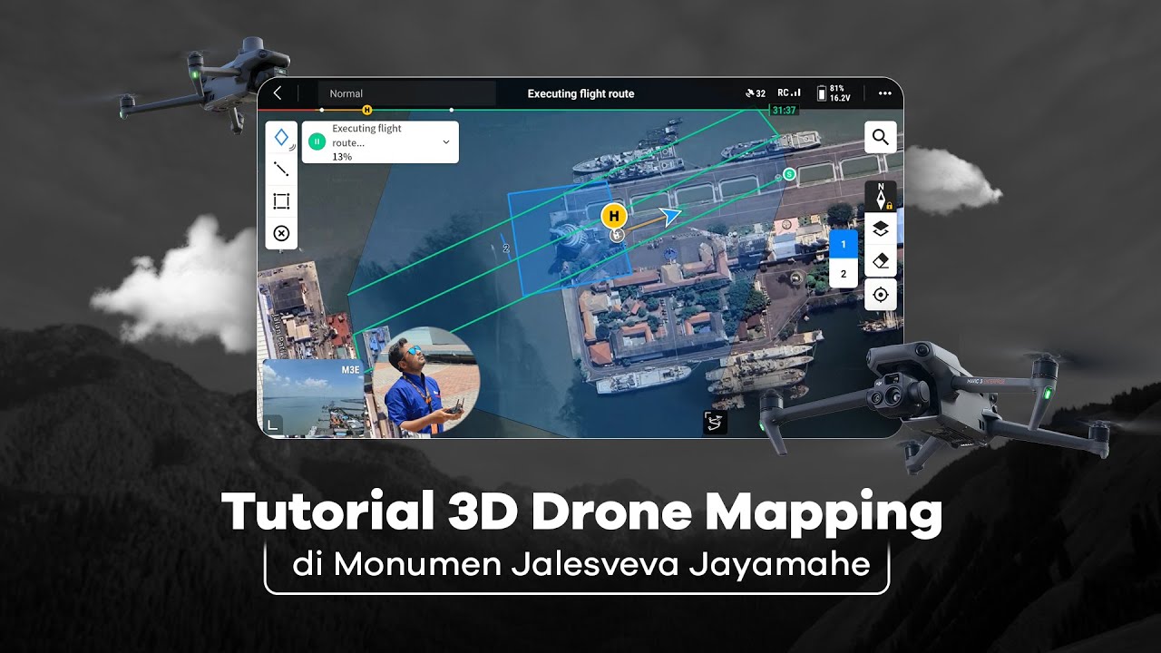 DJI Mavic 3 Enterprise - Tutorial 3D Mapping di Patung Jalesveva ...