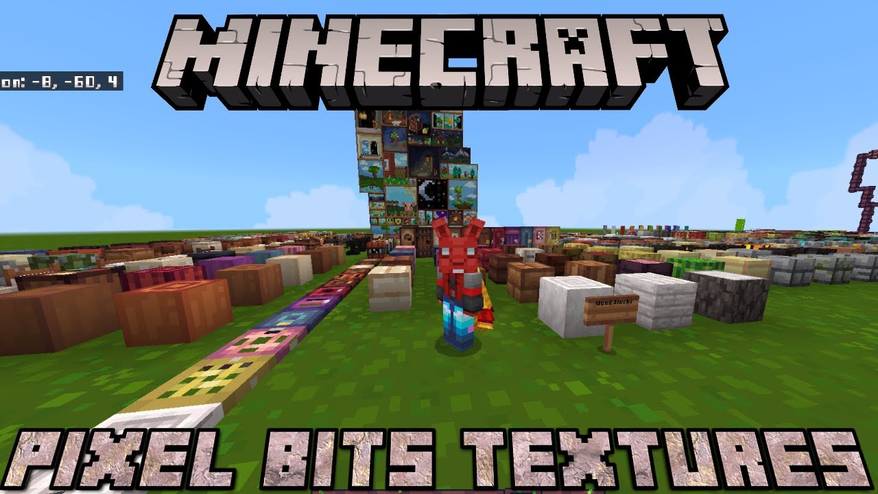 Pixel bits texture pack review in Minecraft - YouTube
