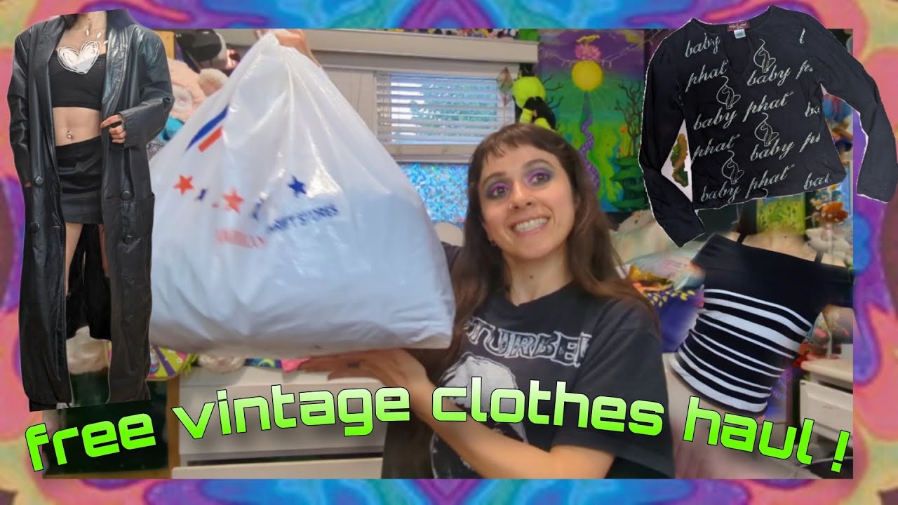 free vintage haul ! 90s y2k vibes ! - YouTube