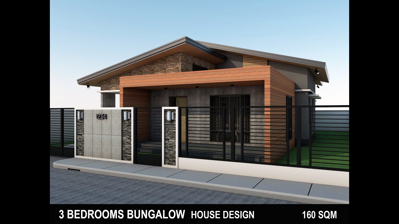 3 Bedrooms Bungalow House Design - YouTube