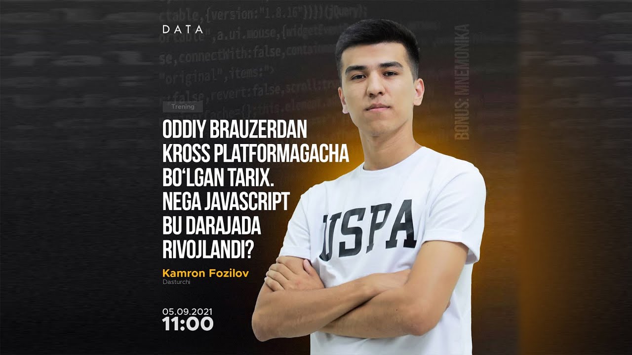 Siz bilgan va bilmagan Javascript haqida | Trening | Kamron Fozilov - YouTube