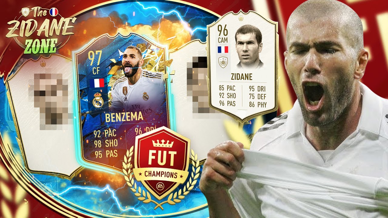 TOTS BENZEMA & 2 ICONS IN FUT CHAMPS LIGHTNING ROUND (ZIDANE ZONE ...