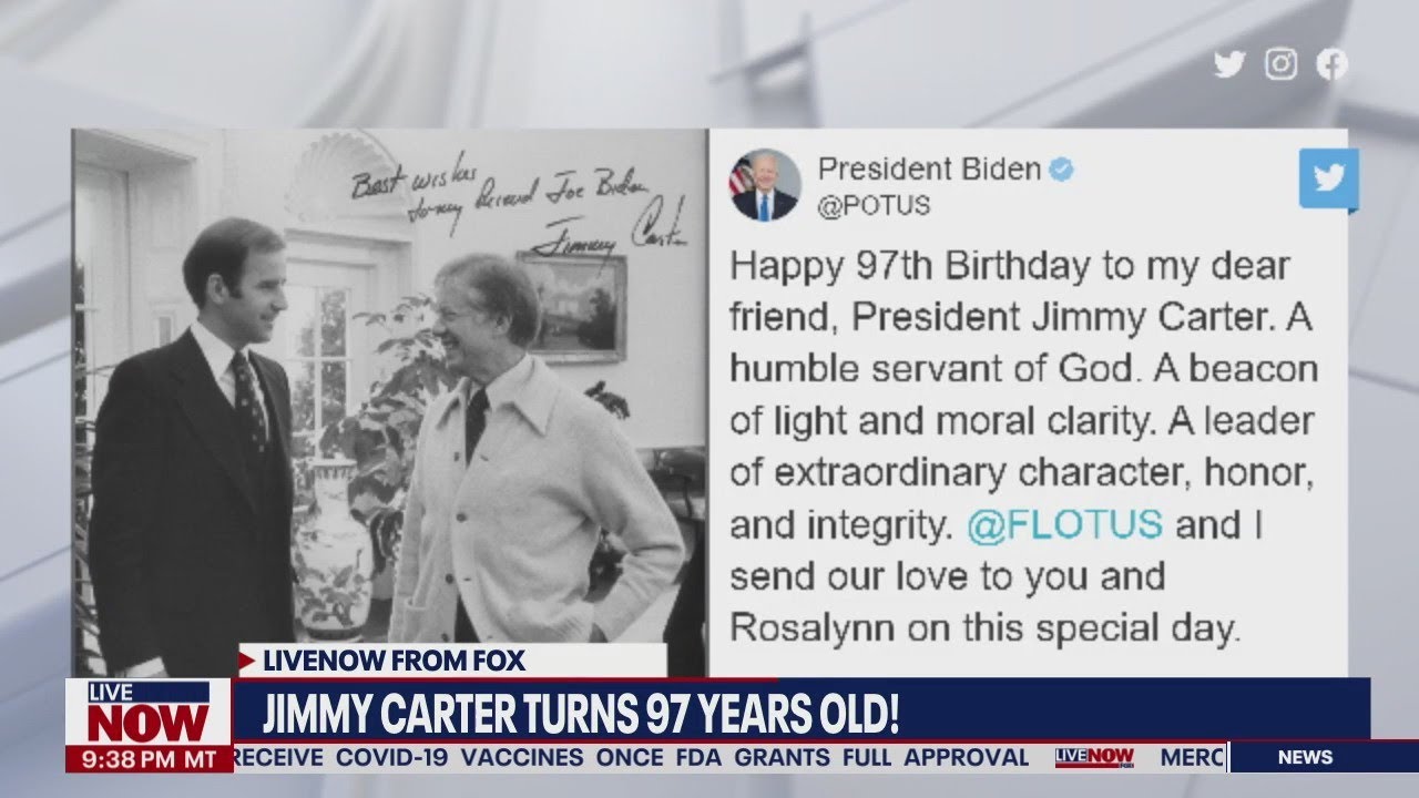 Former President Jimmy Carter turns 97 | LiveNOW from FOX - YouTube
