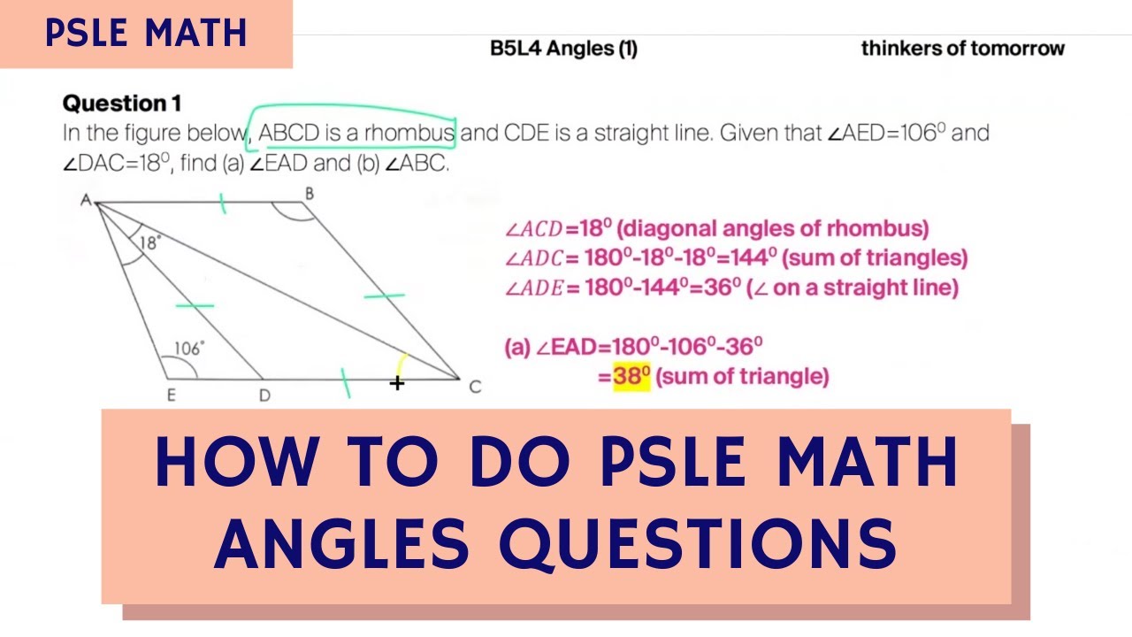 How to Approach Angles Questions (TTA PSLE Math Ep 5) - YouTube