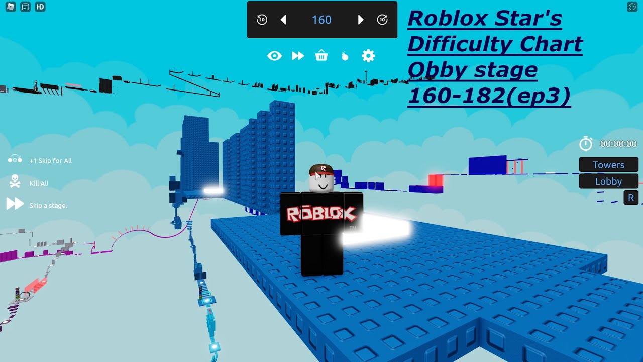 Roblox Star's Difficulty Chart Obby stage 160-182 - YouTube