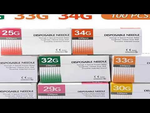 100Pcs 25G 27G 29G 34G 33G 32G 31G 30G Painless Small Superfine Beauty Needle Disposable ...