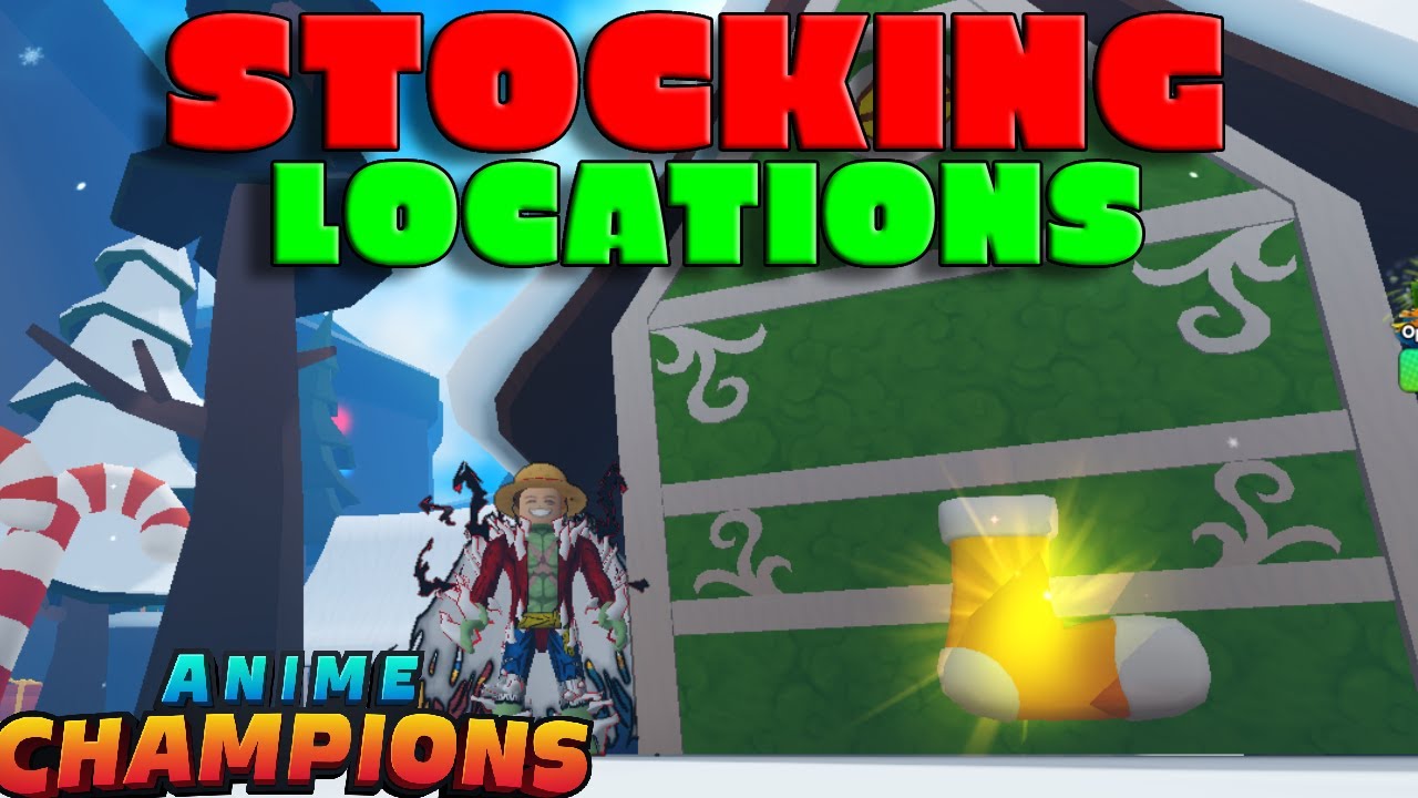 ALL STOCKING QUEST LOCATION IN ANIME CHAMPIONS CHRISTMAS UPDATE! - YouTube