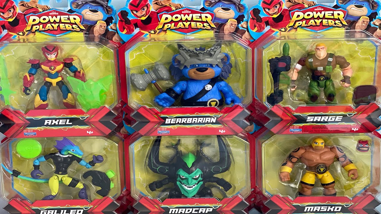 Power Players Poseable Figures Full Set of Wave 1 Figures Unboxing ...