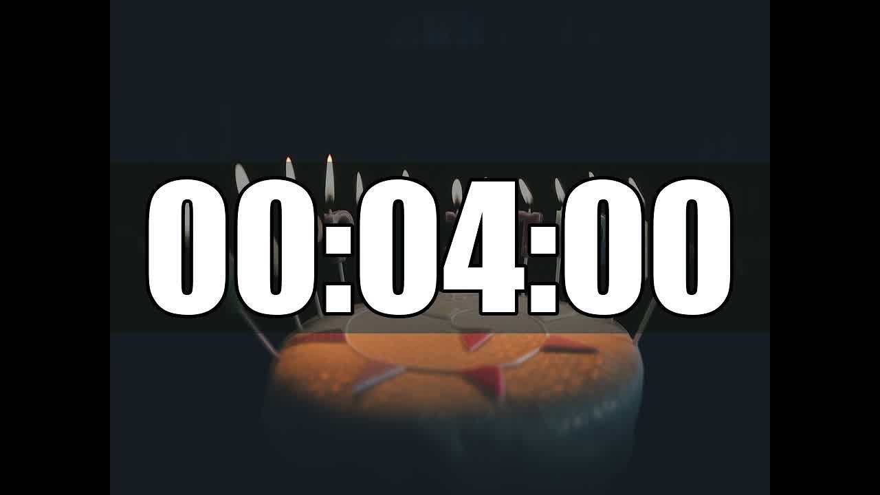 4Minute Birthday Timer Countdown Tik Tok in Last 10 Seconds - YouTube
