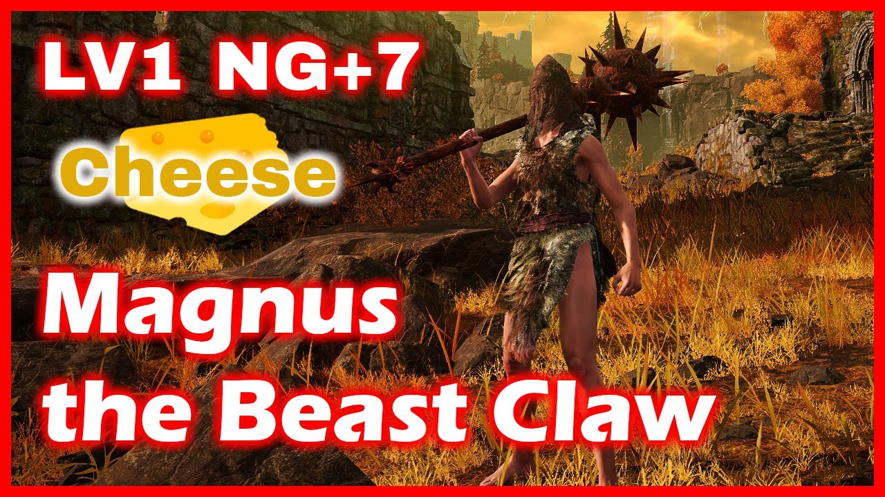Elden Ring - Magnus the Beast Claw【Cheese】 NG+7, No DMG - YouTube