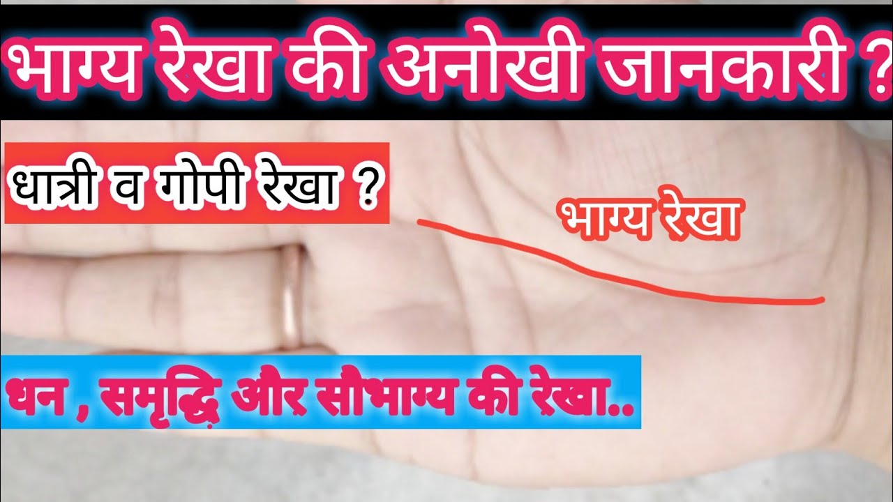 भाग्य रेखा की अनोखी जानकारी ? hast rekha Gyan in Hindi. #palmistry # ...