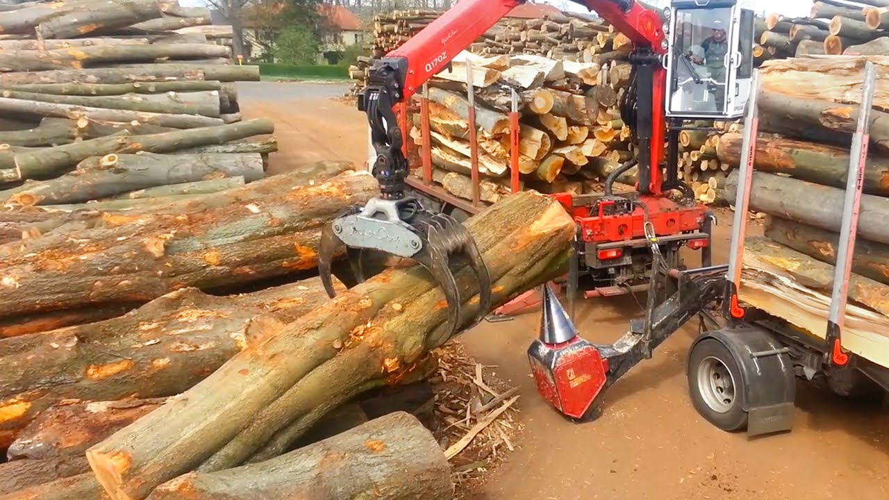 Amazing woodworking machinery, Biggest modern wood cutting excavator ...