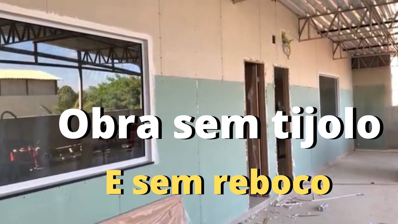 CASA SEM TIJOLO E SEM REBOCO - PAREDE DE GESSO - YouTube