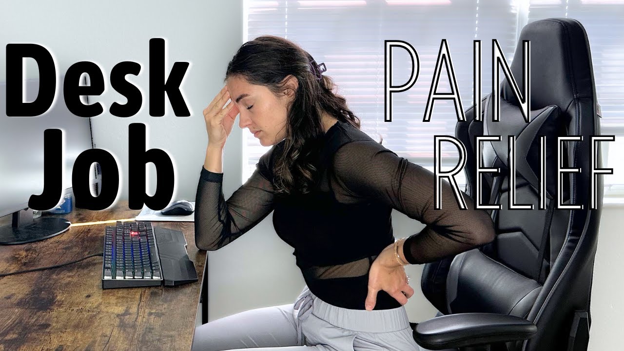 Desk Stretch for Tight Shoulders, Back & Hips | Yoga With Paige - YouTube